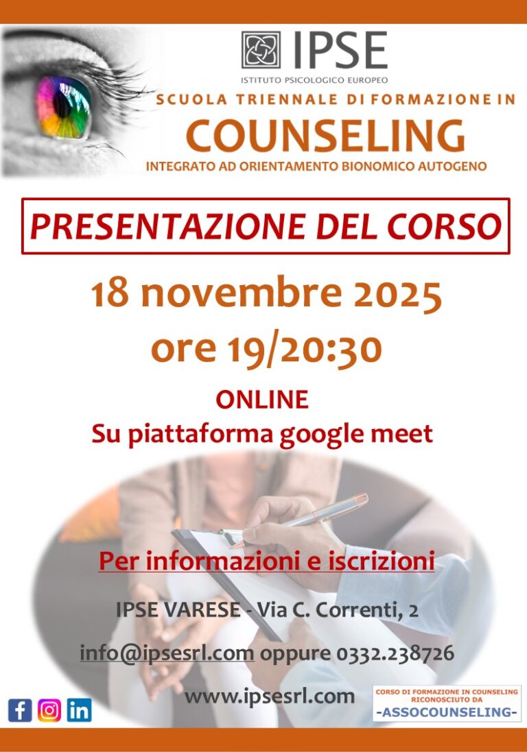 PRESENTAZIONE Scuola triennale di Counseling - IPSE